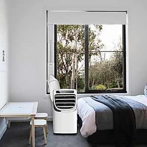 Portable Air Conditioner Window Kit with 5.9” Counter Clockwise Exhaust Hose，AC Window Vent Kit, Adjustable Vertical/Horizontal Sliding Window Kit Plates for AC Unit with 59 Inch Exhaust hose