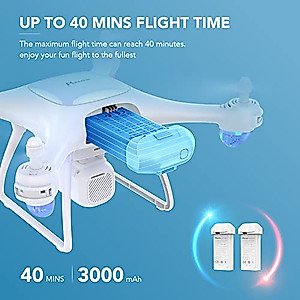 Potensic Upgraded P5 Drone with 2.7K Camera for Adults and Beginners, FPV Quadcopter Helicopter with Gravity Sensor, Trajectory Flight and 3D Flip, Altitude Hold, Headless Mode, 40 Mins Flight Time