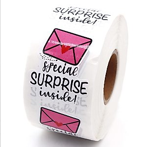 Wailozco 1.5'' Special Surprise Inside Stickers,Thank You Stickers,Handmade Stickers,Business Stickers,Envelopes Stickers for Online Retailers,Handmade Goods,Small Business,500 Labels Per Roll