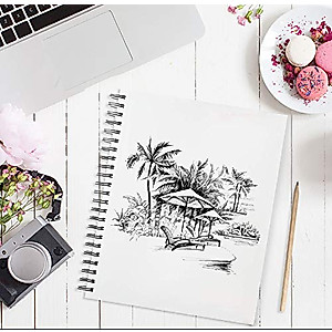 Artist’s Sketchbook Hardcover – 200GSM Very Thick Paper – Large, Spiral Sketch Book for Drawing and Mixed Media – Sketch Pad, Art Book - 8.25 x 11.4, 40 Sheets / 80 Pages