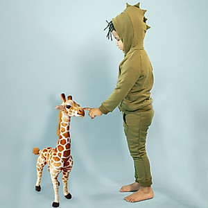 NICERINC Giraffe Stuffed Animal Lifelike Stuffed Animal Design with Wire-Framed Legs & Soft Posable Neck Giraffe Plush Doll for Boys and Girls’s Birthday (20 Inches)