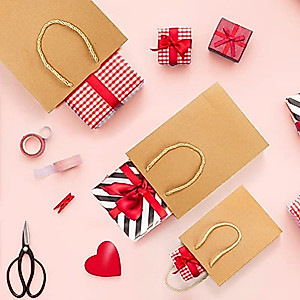 Lyellfe 45 Pack Brown Gift Bags, Heavy Duty Kraft Paper Bags with Handle, Assorted Recyclable Shopping Bags Bulk, Retail Bags, Merchandise Bags for Birthday, Wedding, Christmas, S, M, L