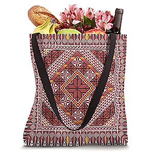Palestinian Tatreez (Print) Chickpeas and Raisins Tatreez Tote Bag