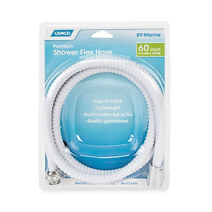 Camco 43717 RV/Marine 60" Flexible Replacement Shower Hose (White)