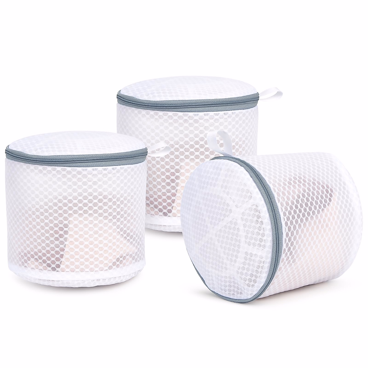 Geiteoa 3 Pack Mesh Laundry Bags for Delicates, Mesh Bra Bags with Hanging Loop, 6 x 7 Inches Lingerie Bags for Laundry