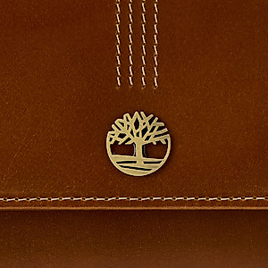 Timberland Women's Leather RFID Flap Wallet Clutch Organizer, Cognac (Buff Apache), One Size