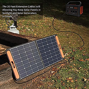 MJPOWER Anderson Cable Jackery Extension Cable 20FT 14AWG Anderson Connector to Anderson Plug Connect Jackery SolarSaga 100W/100X Solar Panel to Jackery Explorer 1000 Portable Power Station Or More