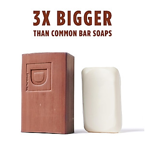 Duke Cannon Supply Co. Big Ass Brick of Soap Bar for Men Leaf + Leather (Amber & Woodsy Scent) Multi-Pack - Superior Grade, Extra Large, Masculine Scents, All Skin Types, Paraben-Free, 10 oz (6 Pack)