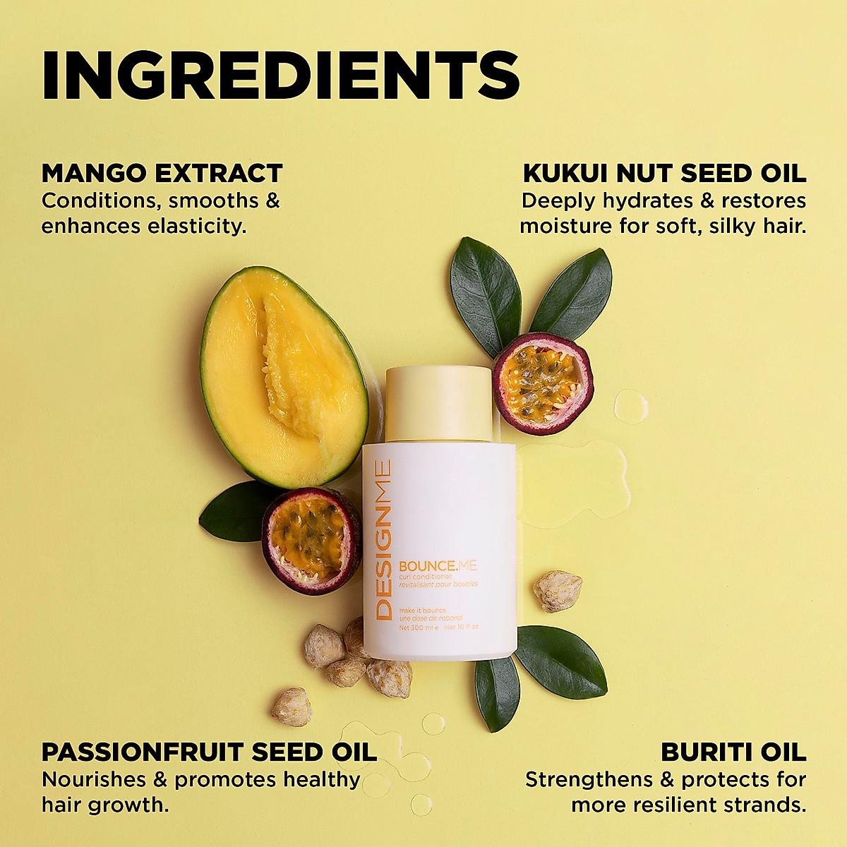 BOUNCE.ME Curl Conditioner by DESIGNME | Curl-Defining, Added Bounce, Nourishing, Anti-Frizz Formula for All Curly Hair Types | Boost Shine & Moisturising Conditioner for Curly Hair