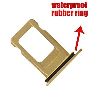 Perzework SIM Card Tray Holder Slot Replacement for iPhone XR (Yellow) with Waterproof Rubber Ring and Eject Pin (Single Sim Version)