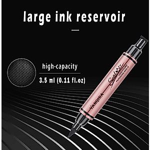 Jumbo Dual Ended Eyeliner, High-Capacity Liquid Black Winged Cat Eye Stamp & Liner Pen, Waterproof Makeup Tool for Women