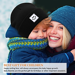 DANMY Baby Beanie Hat, Newborn Toddler Winter Warm Knit Hat, Kids Soft Beanie Cap