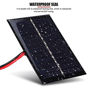 EVTSCAN 0.6W 6V Mini Solar Panel Module, with Alligator Clip Cable, 3.5 Inch Polycrystalline Solar Cell Panel, DIY for Charging 3.7V Battery Solar Light, Solar Toys, Solar Displays