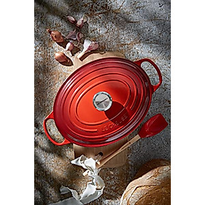 Le Creuset Enameled Cast Iron Signature Oval Dutch Oven, 5 qt. , Cerise