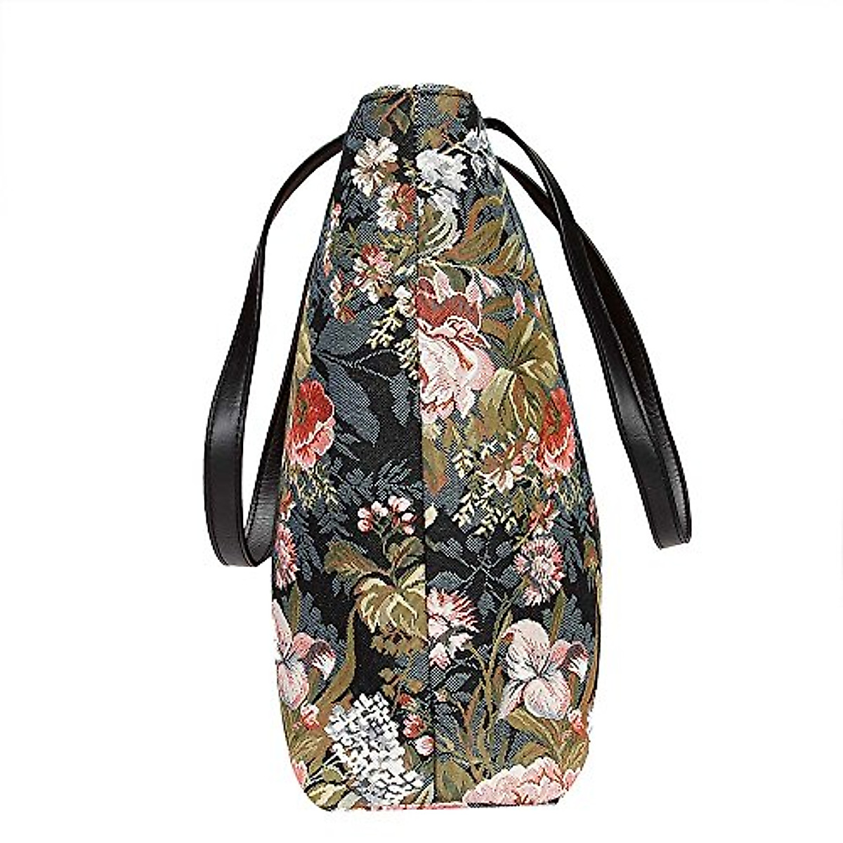 Signare Tapestry Shoulder Bag Tote Bag for Women with Peony Flower (SHOU-PEO)