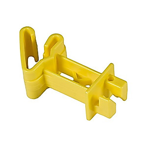 Zareba IT2XY-Z Snap-on 2-Inch Extender T-Post Insulator, 25 per Bag, Yelllow