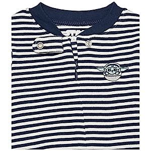 Amazon Essentials Disney | Marvel | Star Wars Unisex Babies' Cotton Footed Sleep and Play - Discontinued Colors, Pack of 2, Star Wars the Child, 18 Months