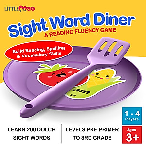 Sight Word Diner Reading Fluency Game - Sight Reading Games for Kids Ages 4-8 - Fun Educational Kid Toy for Boys and Girls 4 Year Old and Up - Preschool Learning, Kindergarten Homeschool Supplies