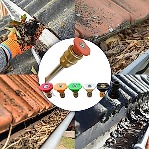 Upgraded Pressure Washer Wand, Brass Water Jet Nozzle for Garden Hose, Hydro Hose Quick Connector, Cleaning Watering Sprayer for Patio Lawn Paver Pool Car Window Glass