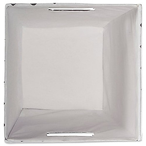 DII Hardsided Polyester Trapezoid Storage Bin, Chevron, Nautical Blue, Medium