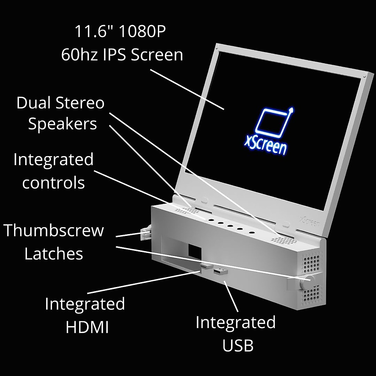 UPspec Gaming xScreen Designed for Xbox Series S* and xScreen Case- 11.6 1080P FHD 60Hz IPS Portable Screen Attachment - Unique CABLEFREE Design