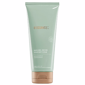 Biossance Squalane + Enzyme Sugar Body Scrub. A Powerful Yet Gentle Exfoliator with Pomegranate Enzymes to Smooth, Soften and Hydrate without Stripping Skin (6.76 fl oz)