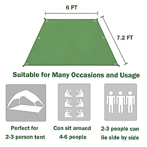 4 Season Backpacking Tent & 6x7FT Tent Footprint for Backpacker Outdoor Hiking Survival
