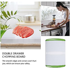 Kichvoe Plastic Cutting Board with Slide out Trays Space Saver Catches Food and Waste Food Prep Station for Kitchen Cooking Supplies