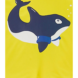 Carter's Toddler and Baby Boy's Rashguard Swim Set (Baby Navy/Yellow Whale, 9 Months)