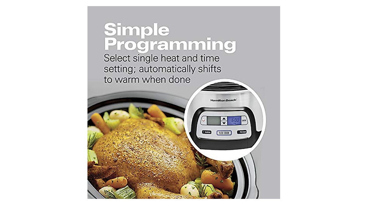 Hamilton Beach 33861 Portable Slow Cooker - Flexible 6 Qt Cooking