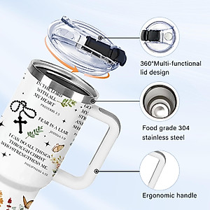 Christian Gifts for Women God Tumbler 40oz Child of God Gifts Coffee Travel Cup - Inspirational Religious Birthday Catholic Spiritual Gift for Sister Friends, Baptism Confirmation Gift for Girls