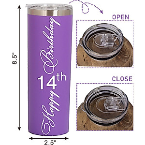 14th Birthday,14 Year Old Girl Birthday Decorations,Birthday Gift for 14 Year Old Girls,14 Birthday Decorations for Girls,Gifts for 14 Year Old Girl,14 Birthday Gifts for Girls,14th Birthday Tumbler
