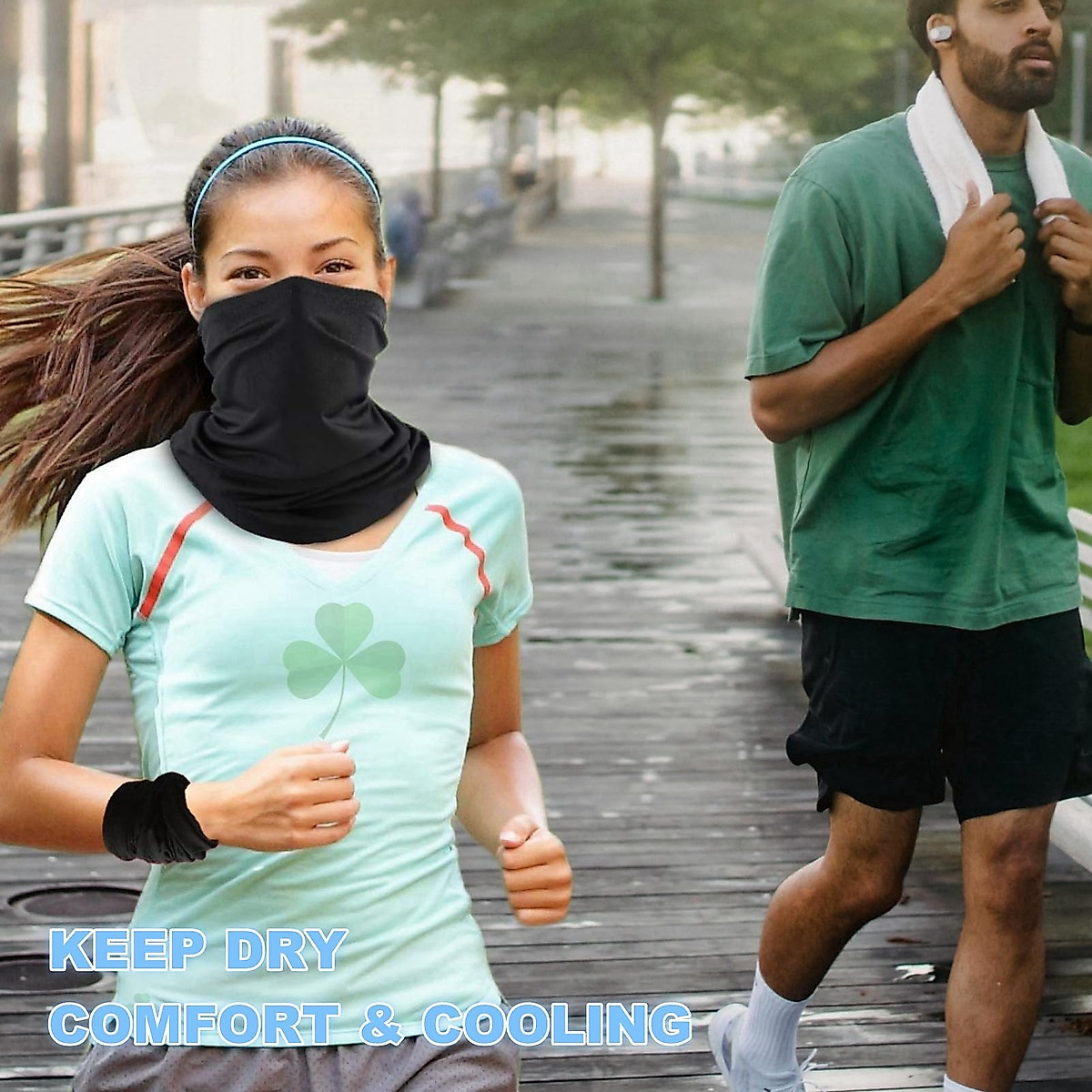 COOLZU 6 Pack Neck Gaiter Face Mask: Scarf Gator Breathable Balaclava Cooling Cover Masks for Men Women (Multicolor-1)