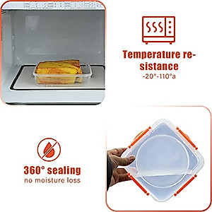 Crafterlife 3 Color Sandwich Containers, Reusable, BPA Free Plastic Food Storage for Sandwich Box Lunch Boxes Meal Prep (Green, Orange, Blue)