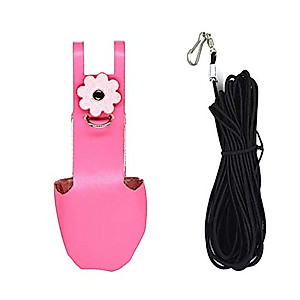 Hibye Bird Parrot Velvet Leather Diaper with Leash Harness Rope Cockatiel Pigeons Flight Suit Clothes Feces Pocket Training Adjustable Pet Supplies