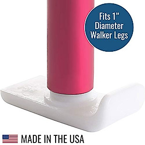 DMI Walker Ski Glides, Fit 1-Inch Legs, Eliminates Need To Lift Walker, 2 Count, FSA HSA Eligible