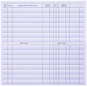 12PCS Check Registers for Personal Checkbook, Easy to Read Checkbook Register