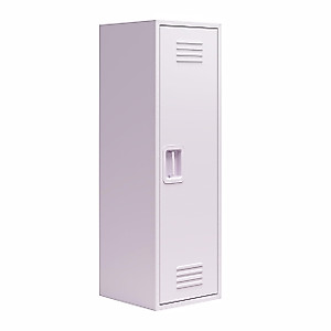 Little Seeds Casey Kids Tall Metal Storage Locker, Lavender