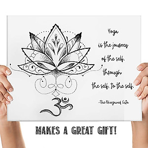 TJ Originals - Yoga is the Journey of the Self Spiritual Quote Decor , Spiritual Quote 11x14 Wall Art , Inspirational Poster Modern Home Art Decoration , Birthday Gifts for Women , Spiritual Quotes Wall Decor , Spiritual Quote Wall Decor , Printed in USA