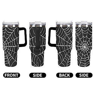 Goth Spider Web 40OZ Tumbler Stainless Steel Travel Mug Water Bottle Car Cup Tea Cups with Lid Black-style