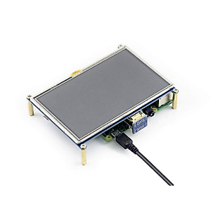 5 inch Resistive Touch Screen TFT Display 800x480 HDMI Interface LCD Direct-Connect with Raspberry Pi 3B+/3B/3A+/2B/B+/A+,Work with Raspbian/Ubuntu/Kali/Retropie