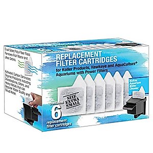 Koller Products Replacement Filter Cartridges - XS, 6 Count (Pack of 1), White