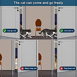 2 Pack Cat Door Holder Latch & Cat Door Stopper. 5 Adjustable Door Strap for Cats to Dog Alternative to Keep Dogs Out of Cat Litter Boxes and Food.No Cut Cat Door Interior Door