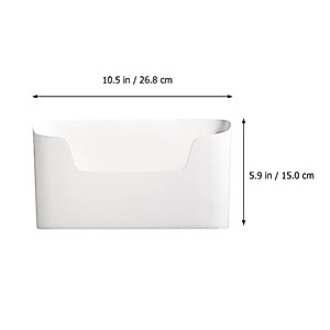 Hanging Storage Box Wall Mount: White Sundries Holder Self Adhesive Wall Organizer Punch Free Shelf Holder for Phone Reading Glasses Remote Control Remote Control Holder