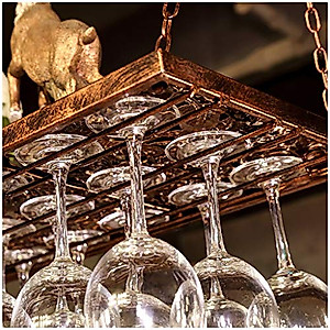 Vintage Stylish Simplicity Wine Glass Holder Creative Display Simple Inverted Living Room Home High Glass Holder Wine Glass Holder Adjustable Height Restaurant Bar Floating Wine Rack (Bronze 100 * 30