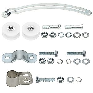 GREHUA Upgrade Arch Idler Pulley Chain Tensioner Roller Adjuster Kit For 4 Stroke 49cc Engine 2 Stroke 80cc 66cc 48cc 50cc 60cc Gas Motorized Bicycle Parts Heavy Duty Rainbow Shape Bracket Silver