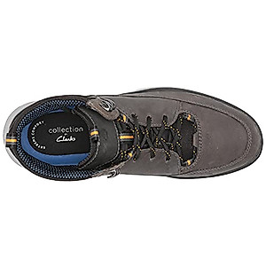 Clarks Men's Braxin Hiker Waterproof Ankle Boot, Grey Leather, 11