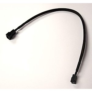 OKGEAR 3-Pin Fan Extension Cable with Black Sleeving (12")