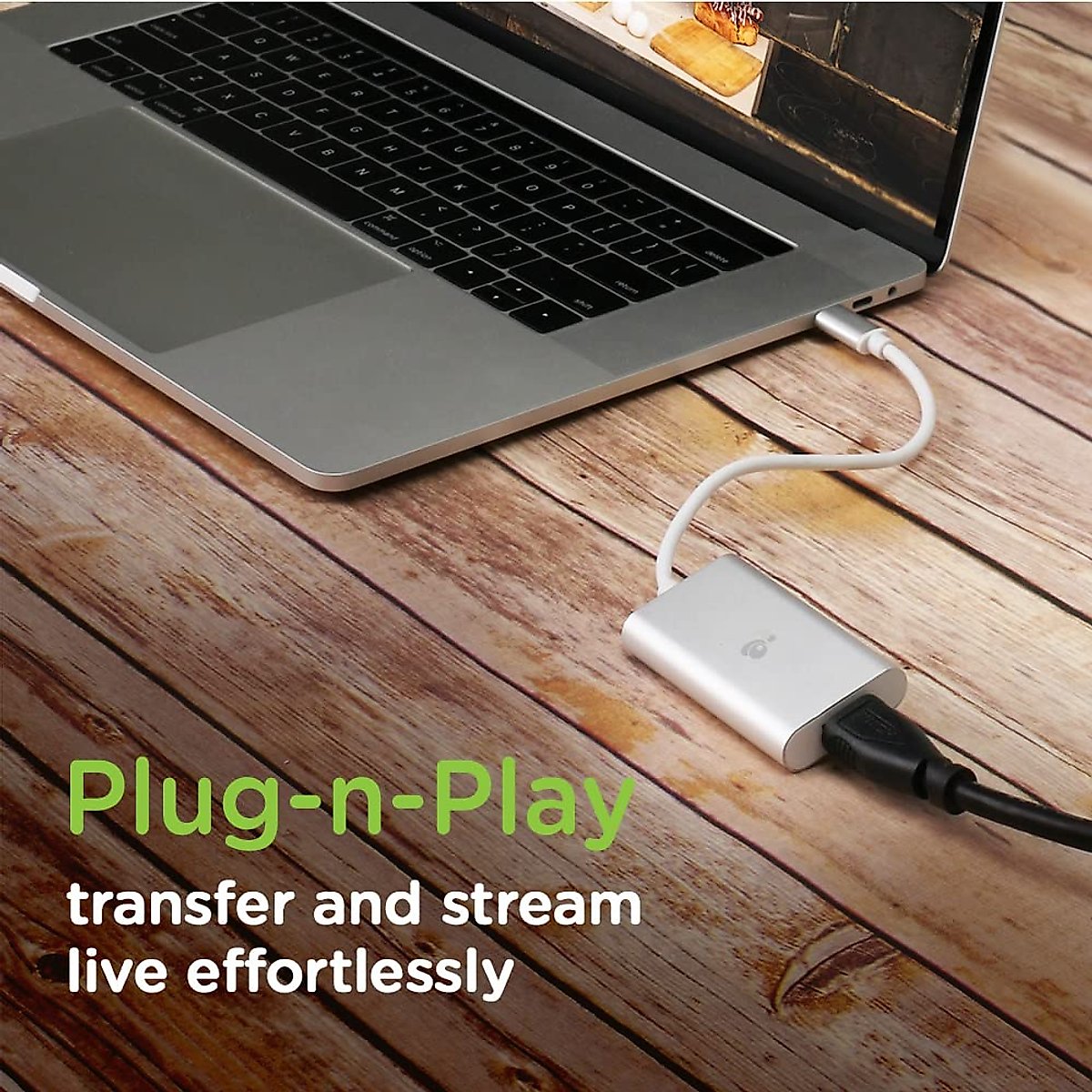 IOGEAR Upstream HDMI to USB-C Video Capture Adapter - 1080p 60Hz - Stream Live Audio/Video - Xbox - PS4 - Switch - DSLR Camcorders - Windows - Mac - GUV301