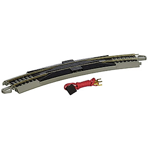 Bachmann Trains - Snap-Fit E-Z TRACK 18” RADIUS CURVED TERMINAL RERAILER w/WIRE (1/card) - NICKEL SILVER Rail With Gray Roadbed - HO Scale